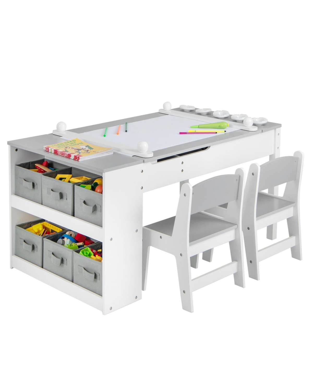 Click here for Slickblue 2-in-1 Kids Wooden Art Table and Art Eas... prices