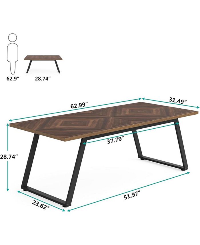 Tribesigns 63 Inch Executive Office Desk, Large Computer Desk with ...