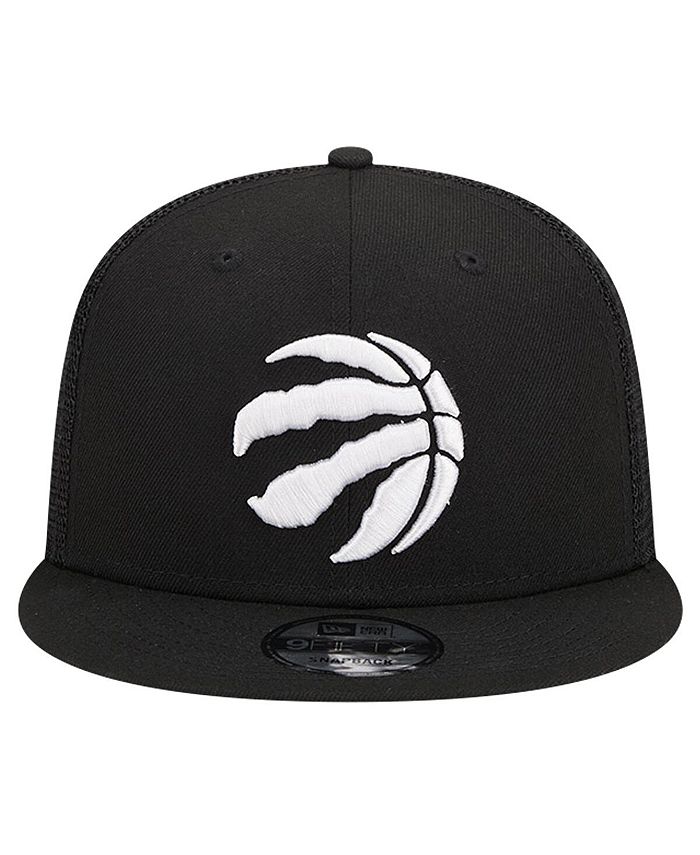 New Era Men's Black Toronto Raptors Evergreen 9FIFTY Trucker Snapback ...