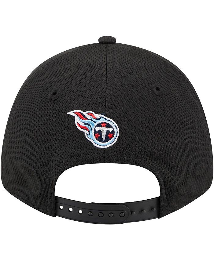 New Era Men's Black Tennessee Titans Top Visor 9FORTY Adjustable Hat ...