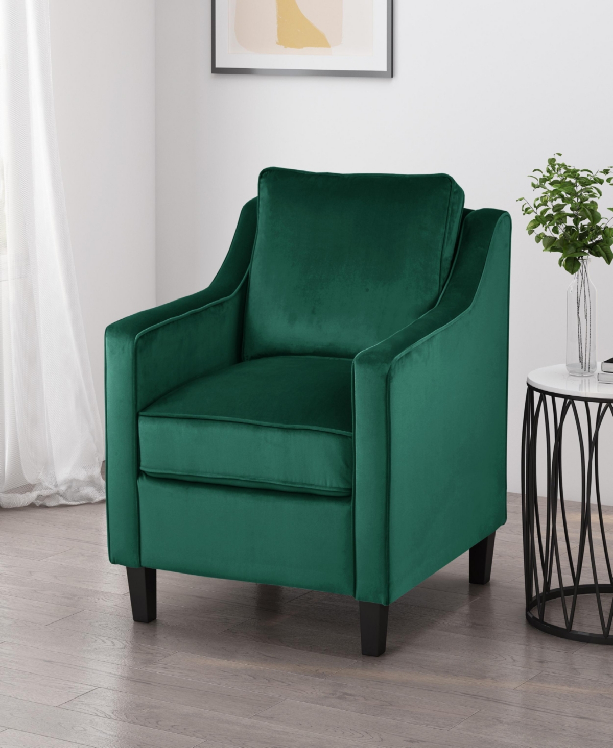 Click here for Plush Velvet Upholstered Sofa With Tufted Cushions... prices