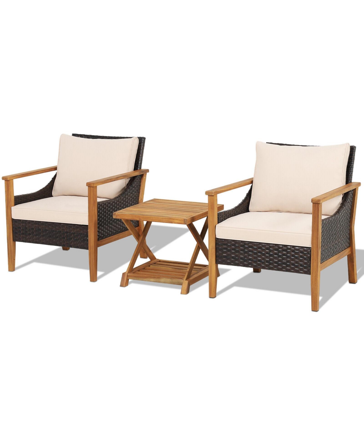 Click here for Slickblue 3 Pieces Patio Wicker Furniture Set with... prices
