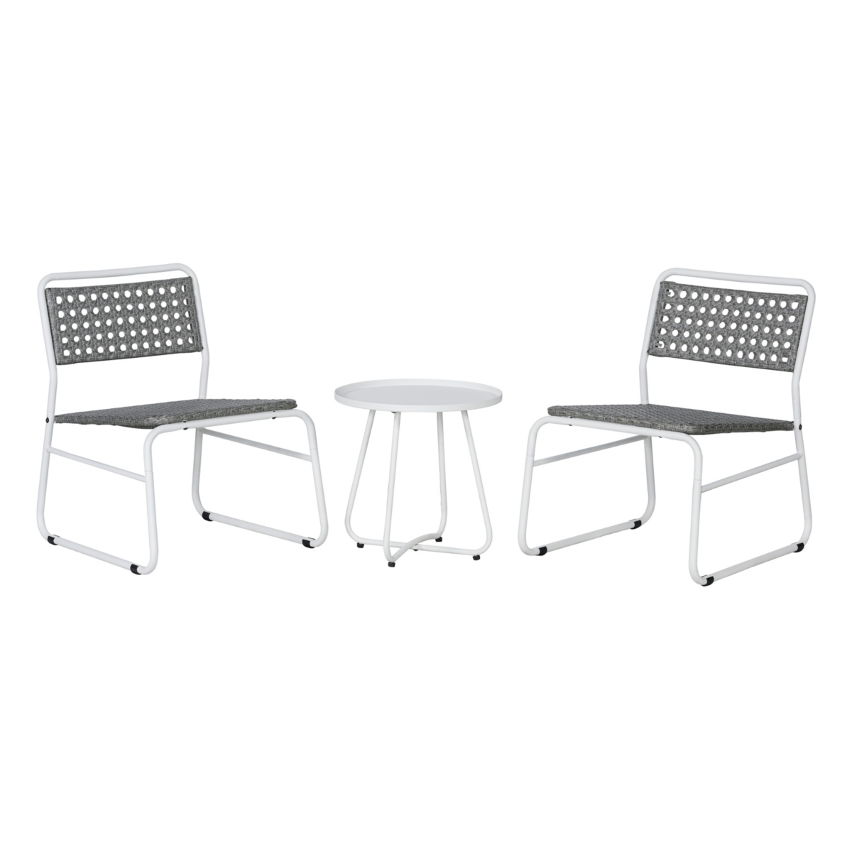 Click here for Freja 3-Piece Mid-Century Modern Faux Rattan Conve... prices