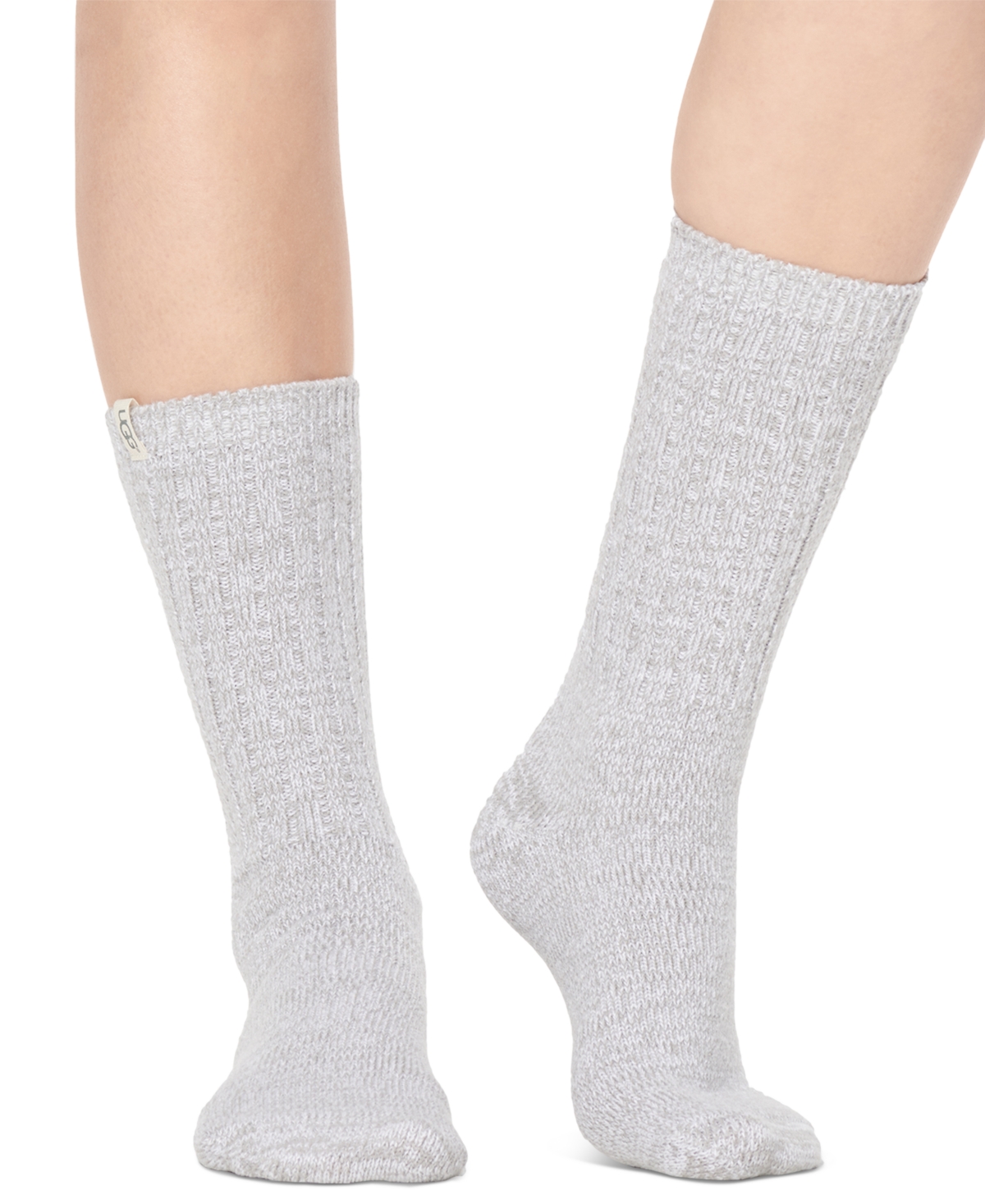 Click here for Ugg Womens Rib-Knit Slouchy Crew Socks - Seal prices