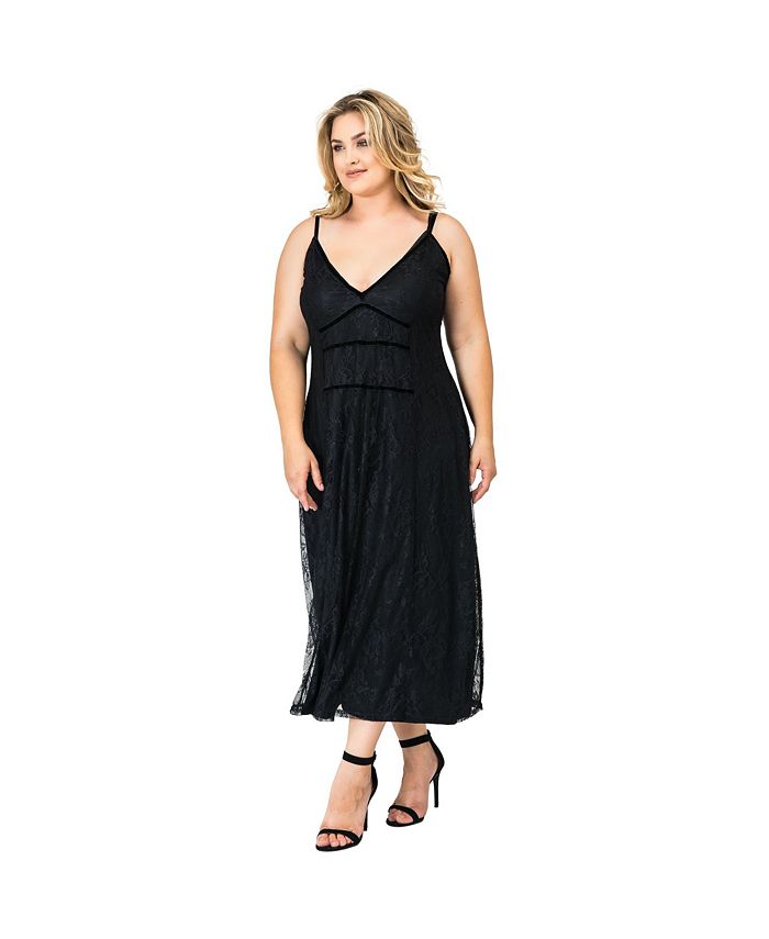 Standards & Practices Plus Size Lace Maxi Slip Dress - Macy's