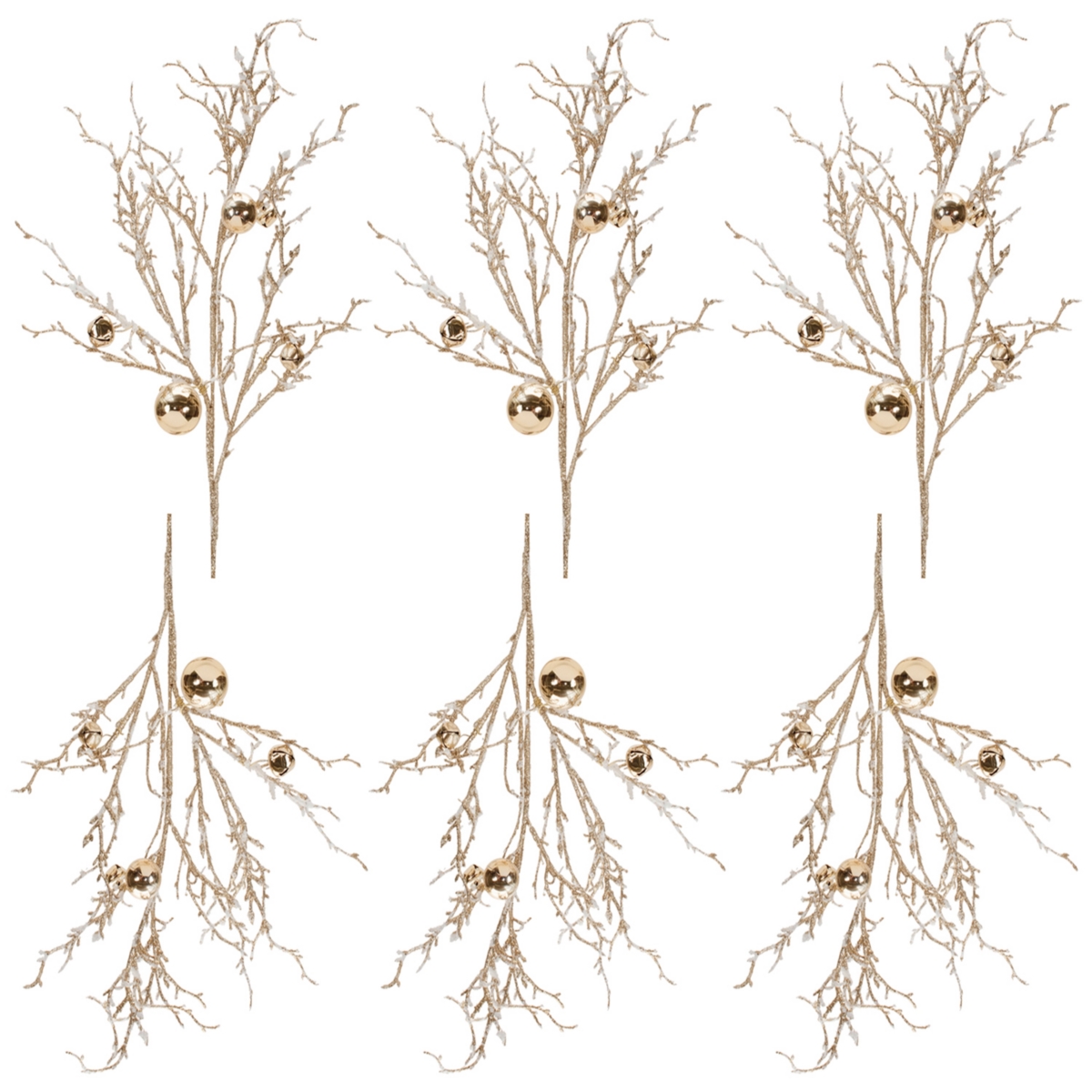 Click here for Slickblue Set of 6 Sleigh Bell Branches – I... prices