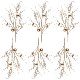 Slickblue Set of 6 Sleigh Bell Branches – Ideal for Holiday and Winter ...