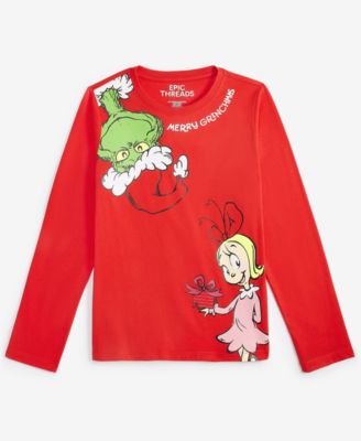 Epic Threads Girls Grinch Graphic T-Shirt, Created for Macy's - Macy's