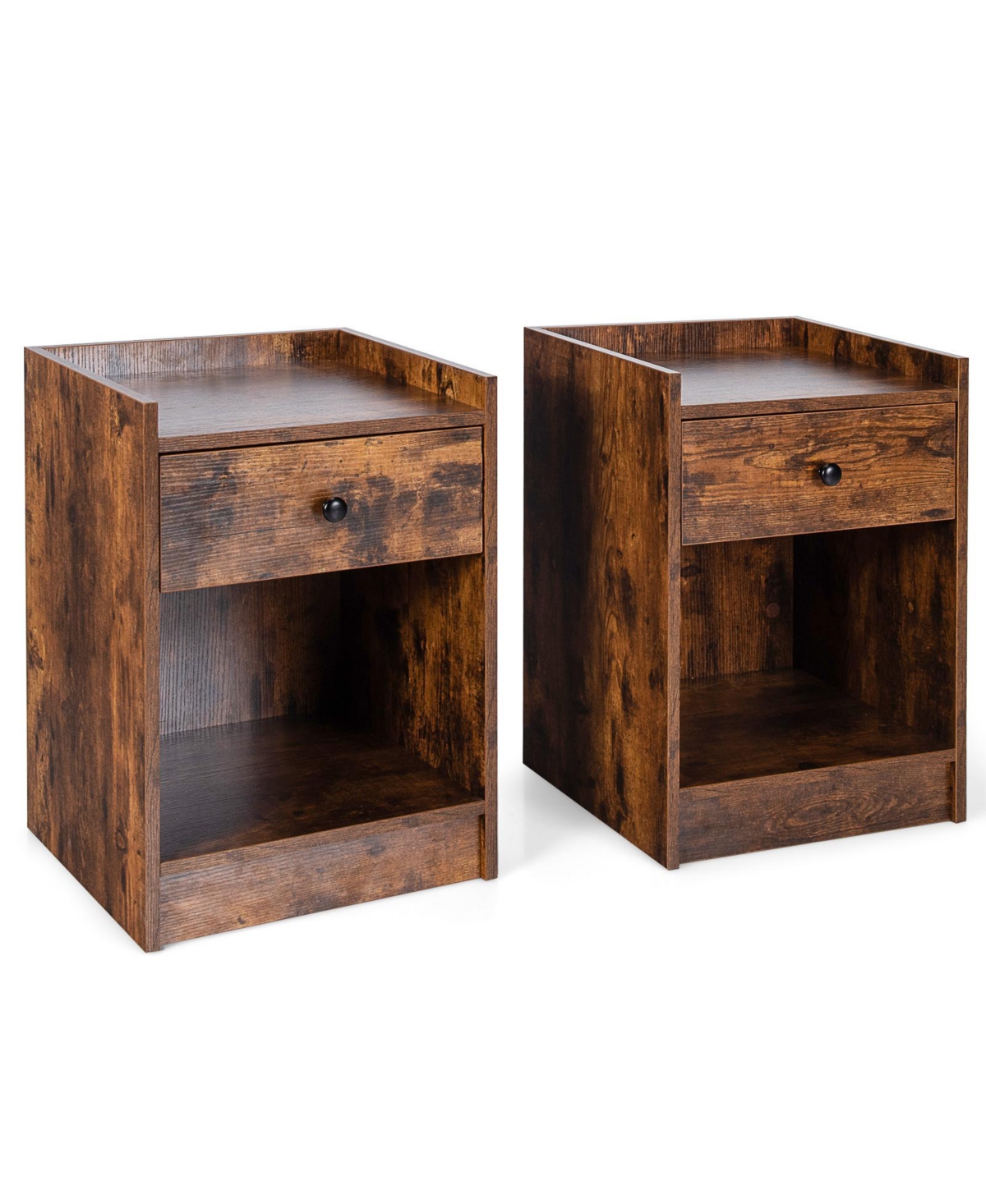 Click here for Set of 2 Nightstand with Drawer Cabinet End Side T... prices