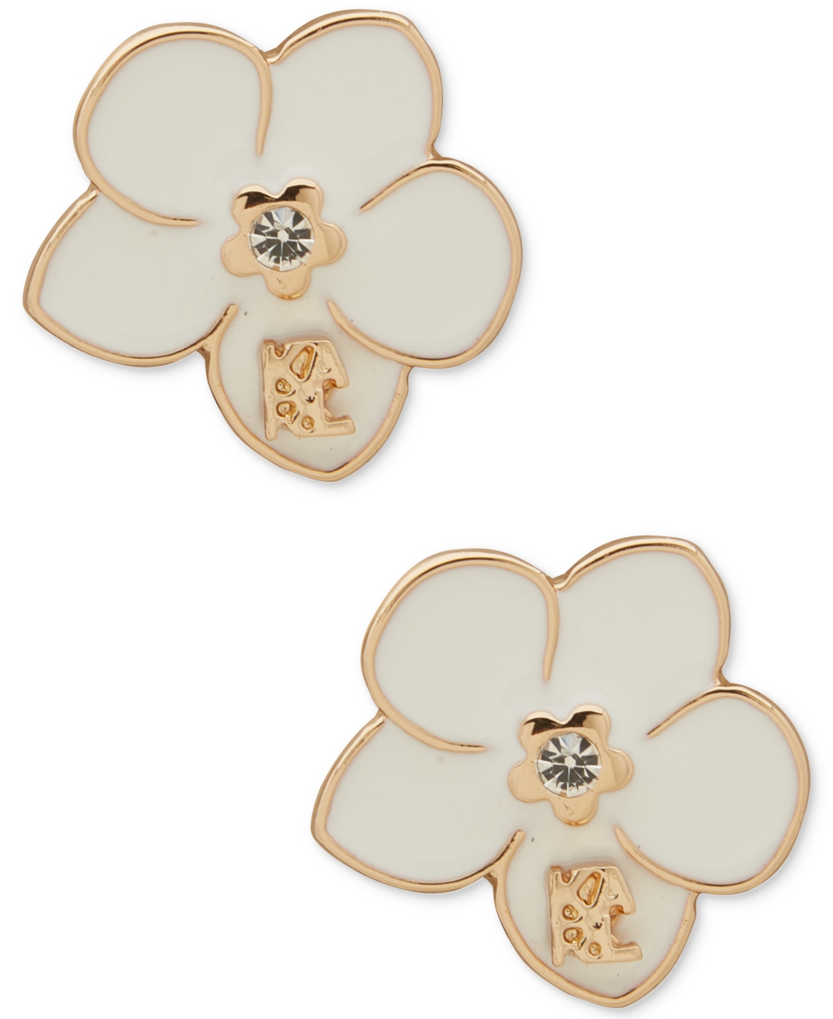 Click here for Karl Lagerfeld Paris Glass Stone Orchid Stud Earri... prices
