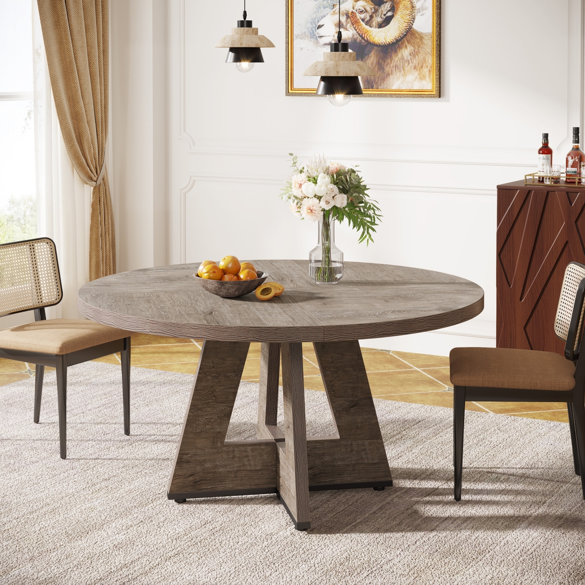 Click here for Tribesigns Round Dining Table Wood Kitchen Table... prices