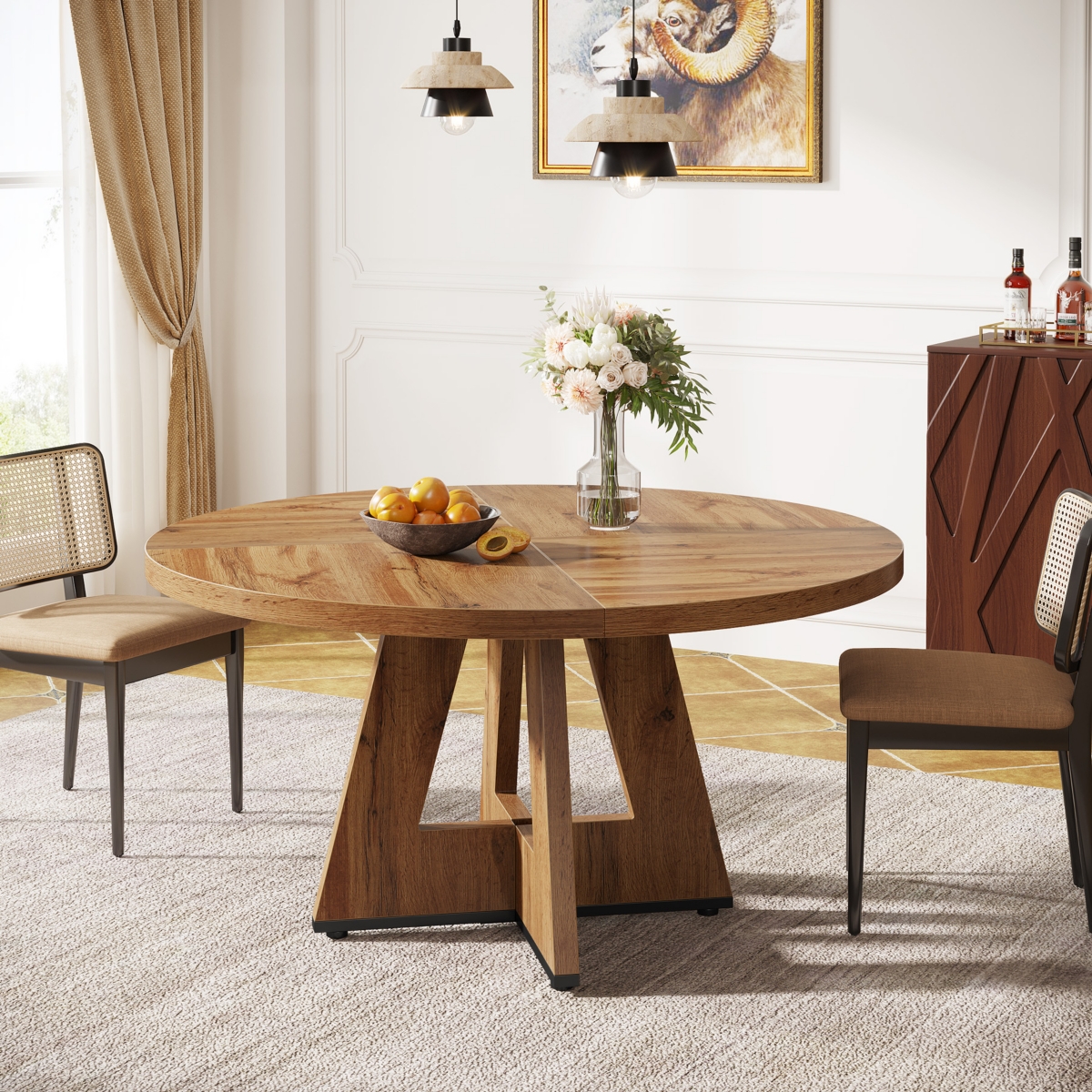 Click here for Tribesigns Round Dining Table Wood Kitchen Table... prices