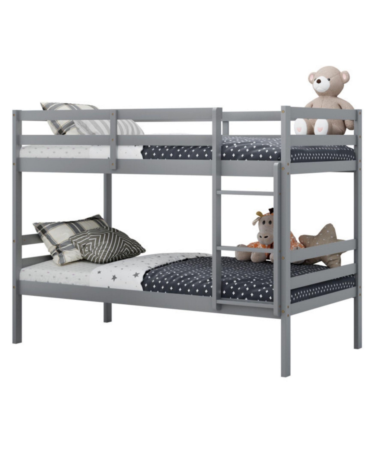 Click here for Twin Size Sturdy Wooden Bunk Beds with Ladder and... prices
