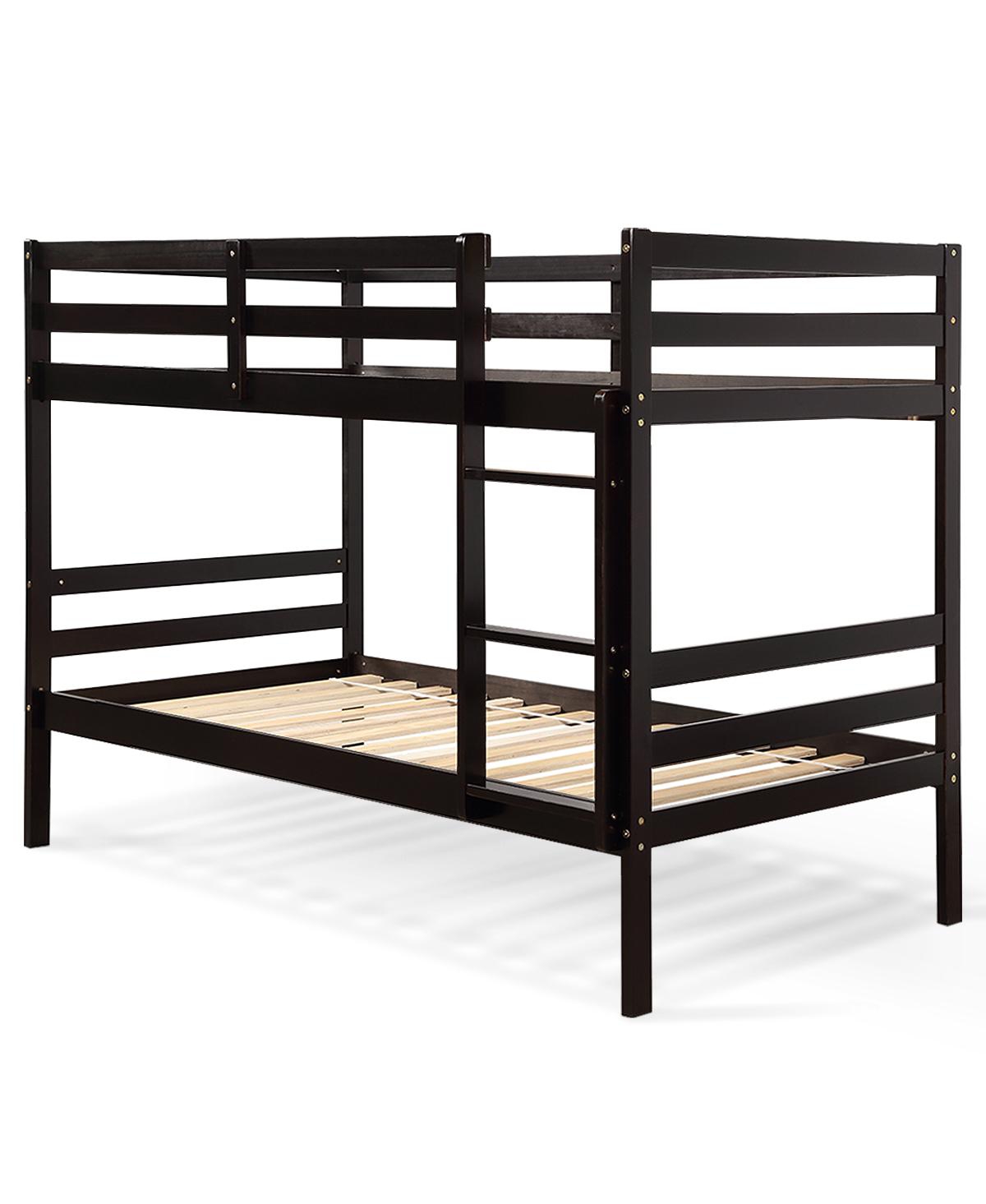 Click here for Twin Size Sturdy Wooden Bunk Beds with Ladder and... prices