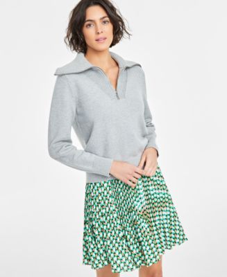 On 34th Women's Quarter-Zip Sweater, Created for Macy's - Macy's