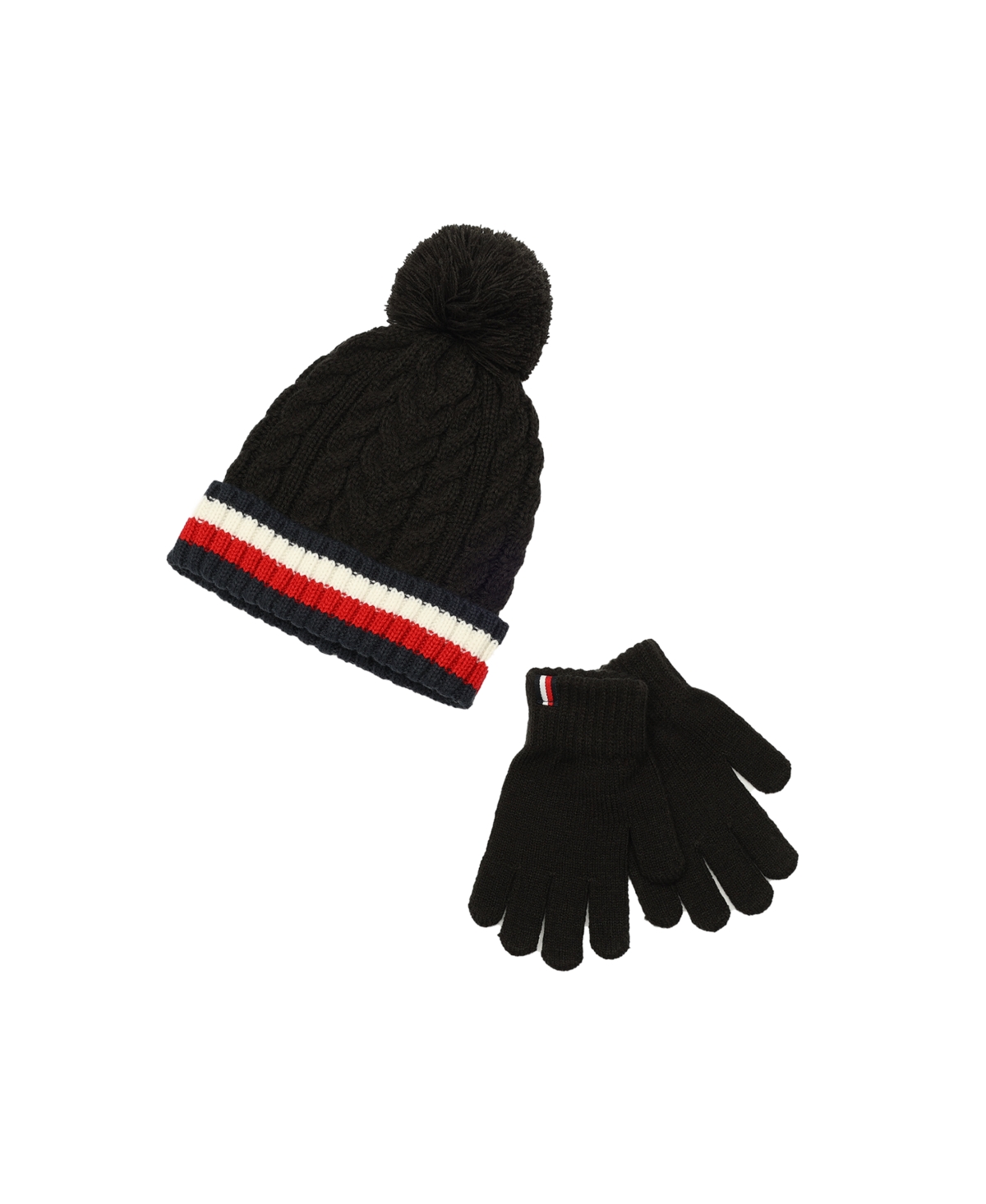 Click here for Tommy Hilfiger Big Boys Cable Hat And Gloves Set -... prices