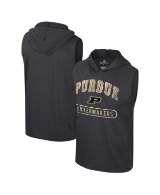 Colosseum Men's Heather Black Purdue Boilermakers Varsity Sleeveless ...