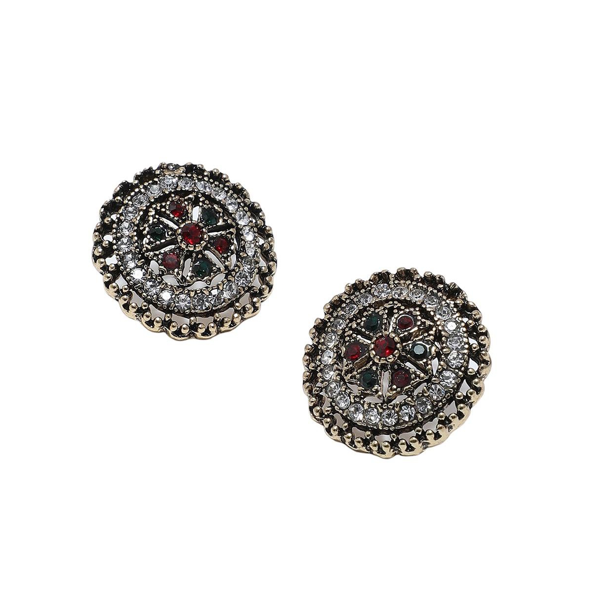 Click here for Sohi Womens Circular Stud Earrings - Gold prices