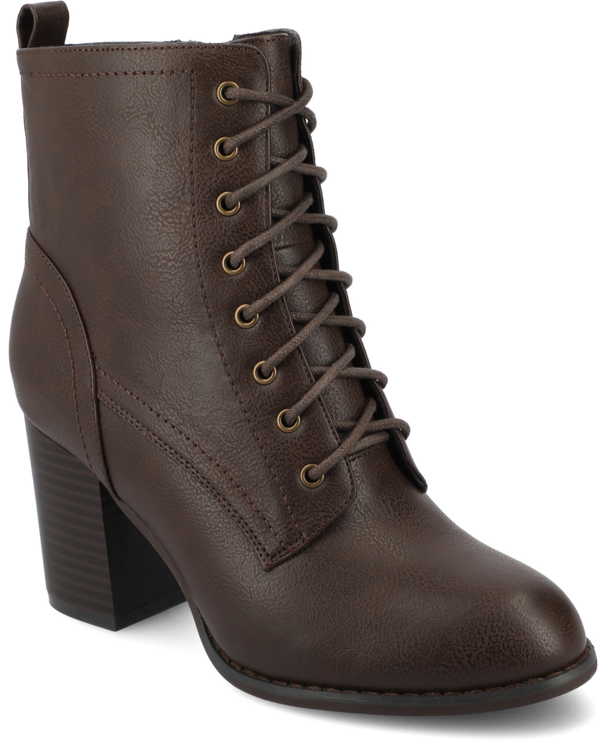 Click here for Journee Collection Womens Baylor Lace Up Stacked H... prices