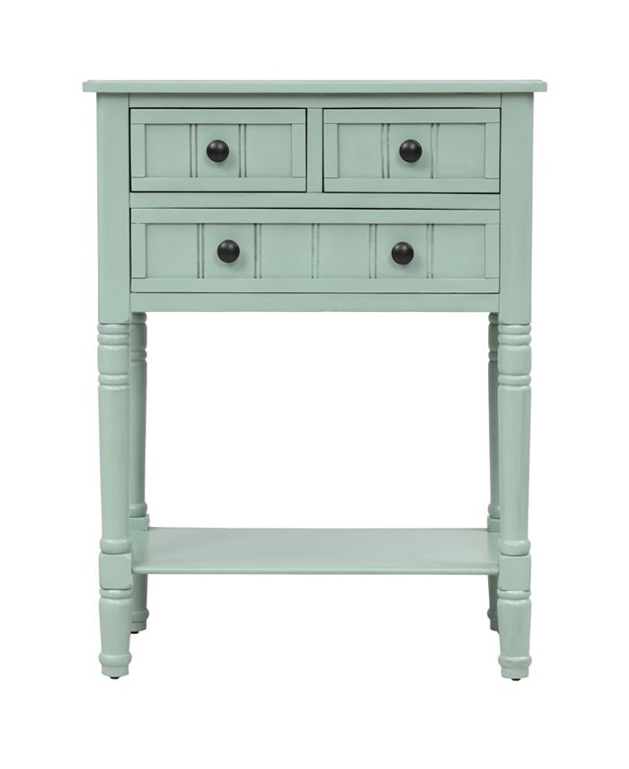 Simplie Fun Narrow Console Table, Slim Sofa Table With Three Storage ...