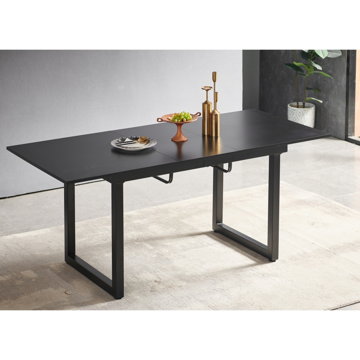 Click here for Streamdale Furniture Black Extendable Dining Table... prices