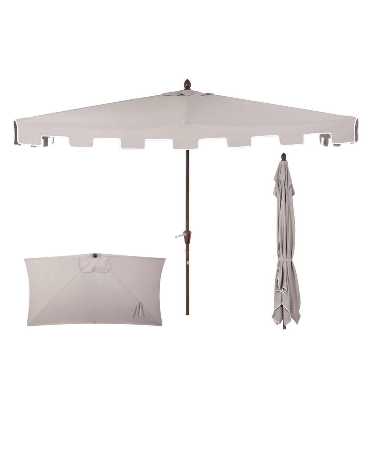 Click here for Jonathan Y 9ft Rectangular Half Market Patio Umbre... prices
