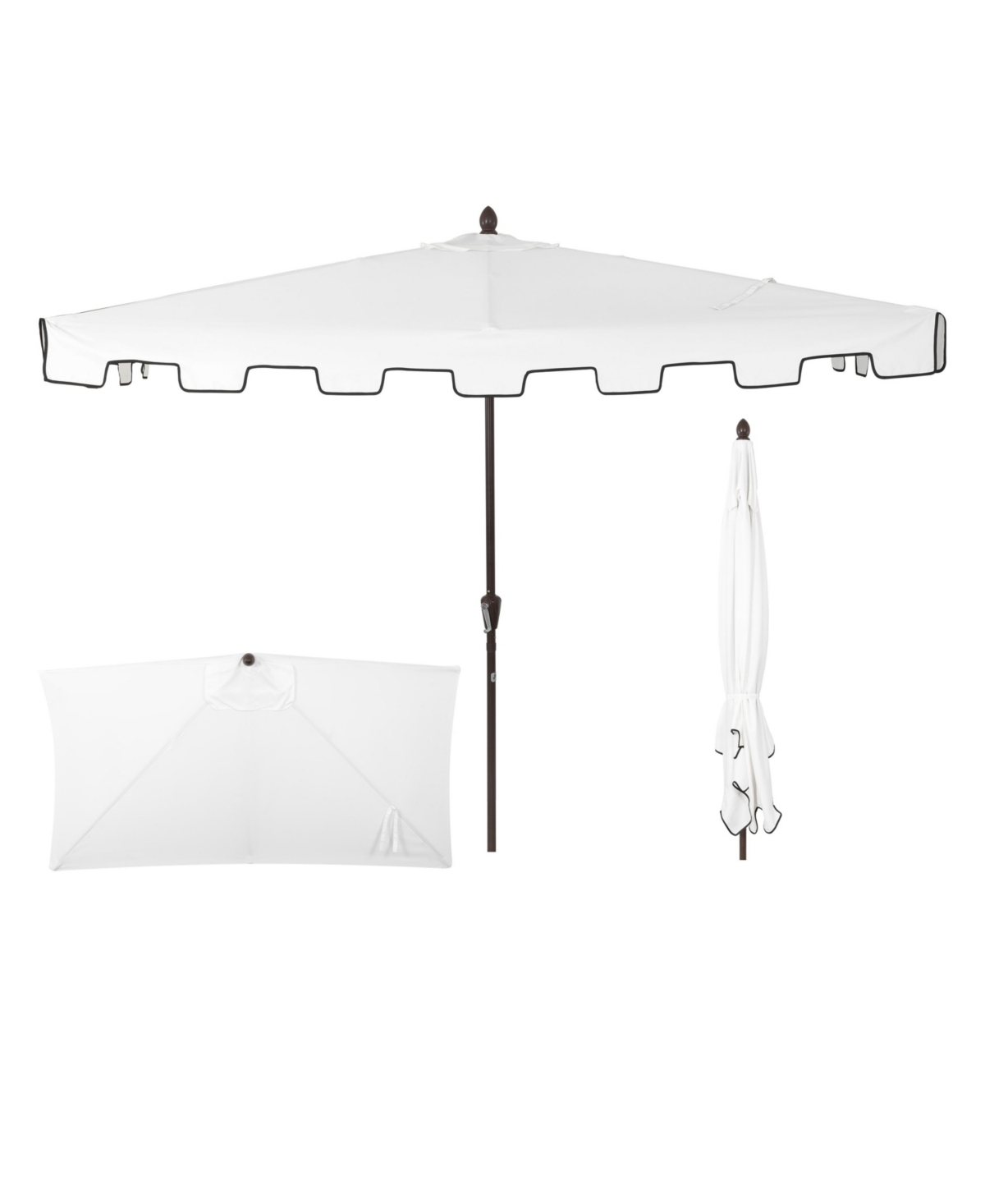 Click here for Jonathan Y 9ft Rectangular Half Market Patio Umbre... prices