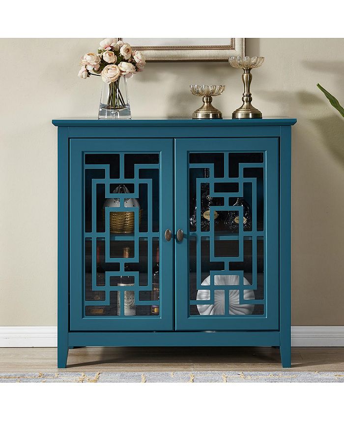 Simplie Fun Storage Cabinet, Buffet Sideboard, Teal Blue - Macy's