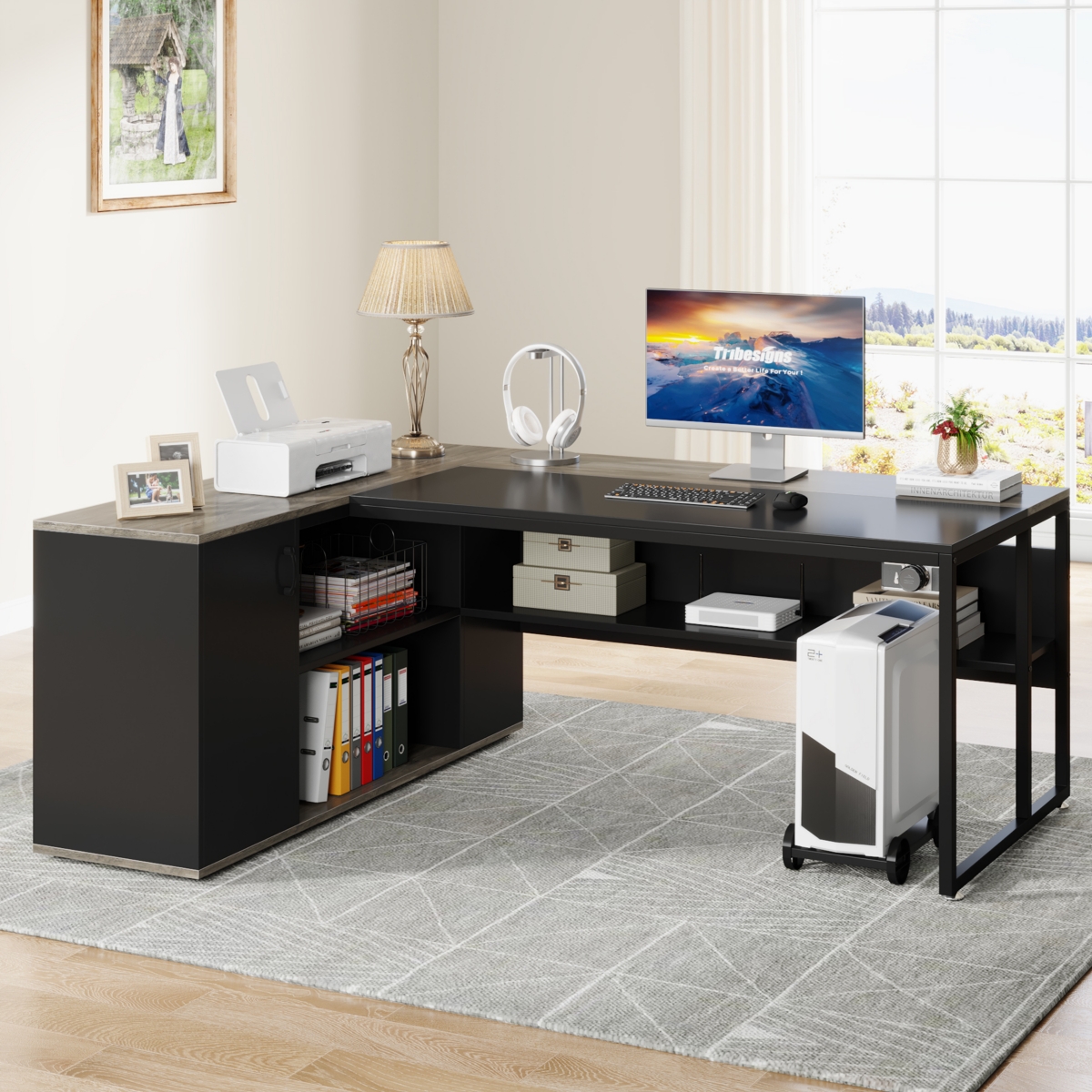 Click here for Tribesigns 71 inch Executive Desk  L Shaped Desk w... prices