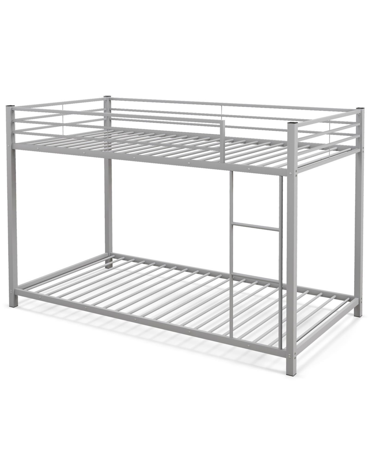 Click here for Sugift Low Profile Twin Over Twin Metal Bunk Bed w... prices