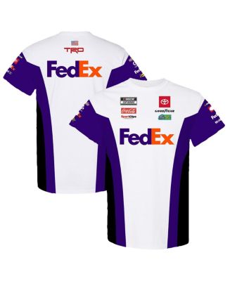 Joe Gibbs Racing Team Collection Men's White/Purple Denny Hamlin FedEx ...