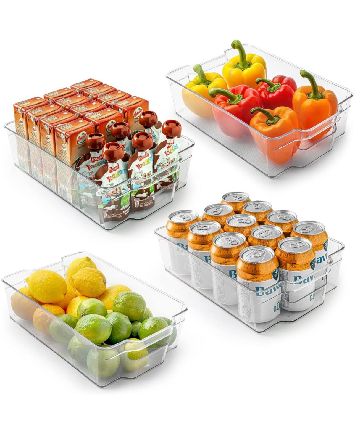 Click here for Zulay Kitchen 4 Pack Clear Refrigerator Organizer... prices