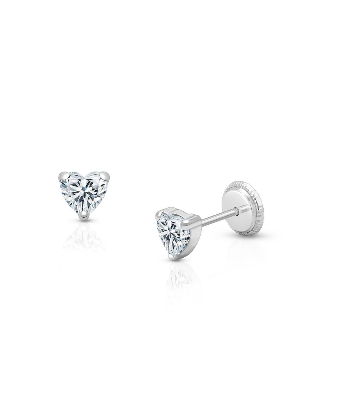 Click here for Tiny Blessings Childrens 14K Gold 4mm Clear Heart... prices