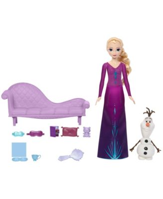 Disney Frozen Snow Dreams Elsa Doll, Olaf And Accessories - Macy's