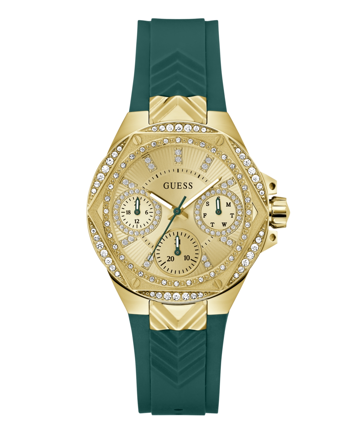 Click here for Guess Womens Multi-Function Green Silicone Watch 3... prices