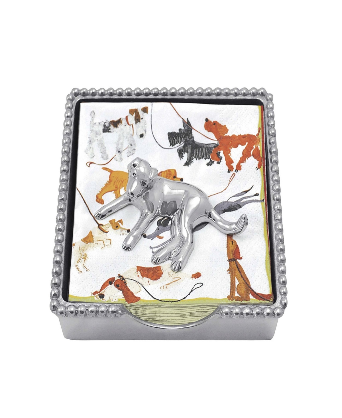 Click here for Mariposa Labrador Beaded Napkin Box Set - Silver prices