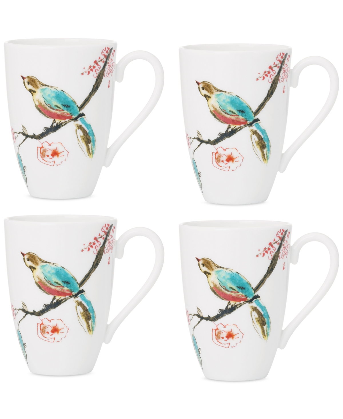 Click here for Lenox Chirp Mugs  Set of 4 - White prices