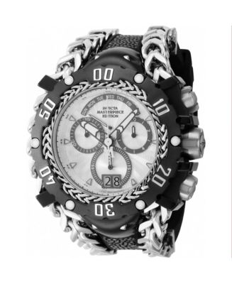 Invicta Men's 44621 Masterpiece Quartz Chronograph Silver Dial Watch ...