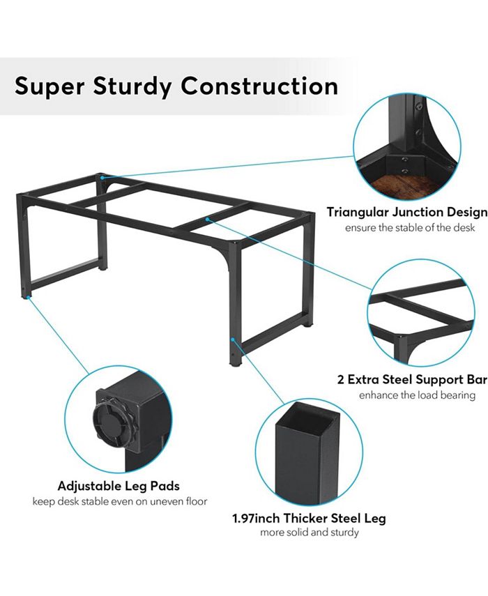 Tribesigns Modern Computer Desk, 160 cm x 80 cm Large Office Desk Study ...