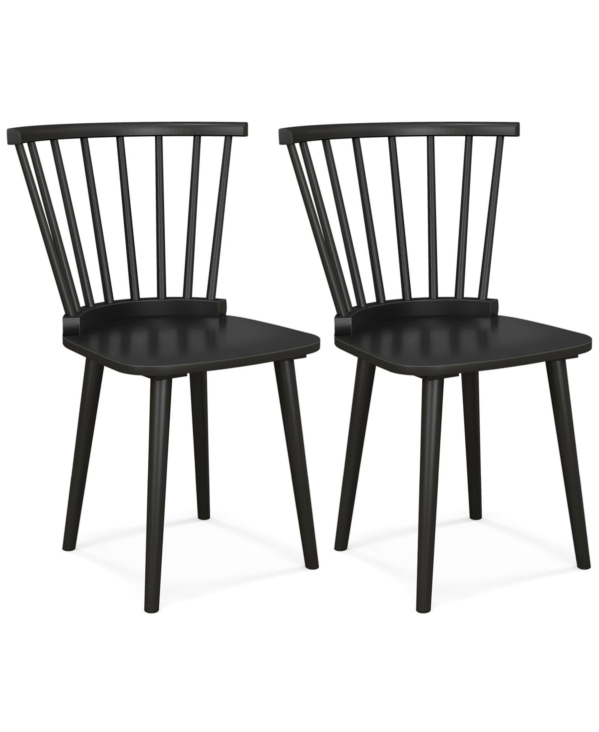 Click here for Costway Rubber Wood Windsor Dining Chairs Set of 2... prices