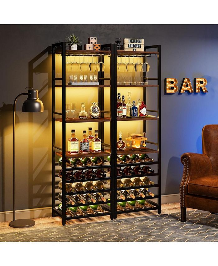 Tribesigns 20 Bottle Wine Bakers Rack, 9 Tier Freestanding Wine Rack ...