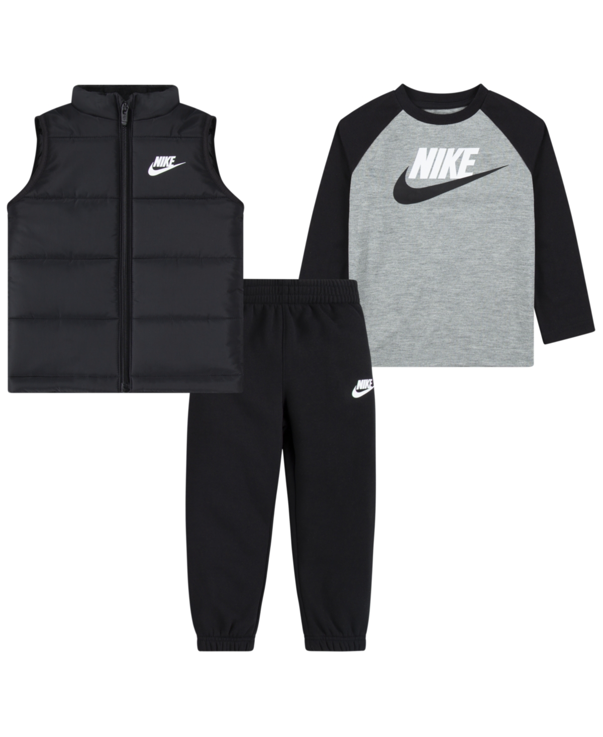 Click here for Nike Toddler Boys 3-Piece Solid Vest  Long Sleeve... prices