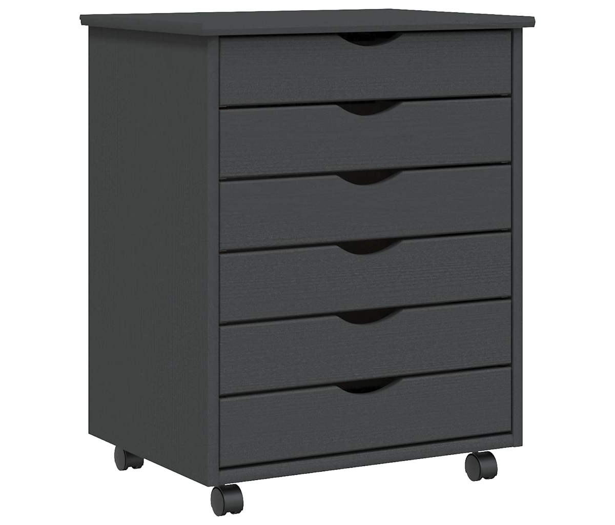 Click here for Rolling Cabinet with Drawers Moss Gray Solid Wood... prices