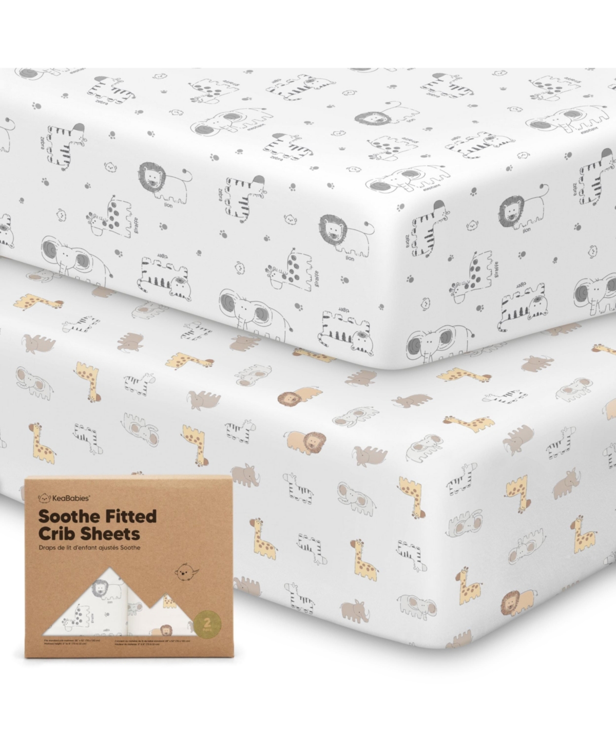 Click here for KeaBabies 2pk Soothe Fitted Crib Sheets Neutral  B... prices