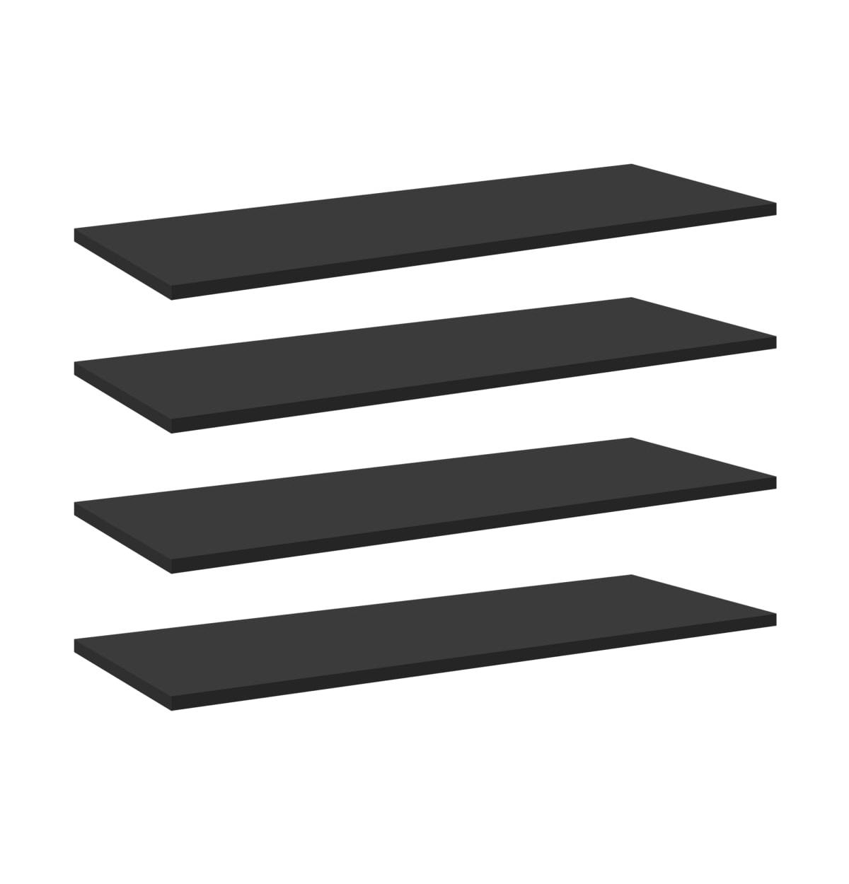 Click here for vidaXL Bookshelf Boards 4 pcs Black 31.5x11.8x0.6... prices