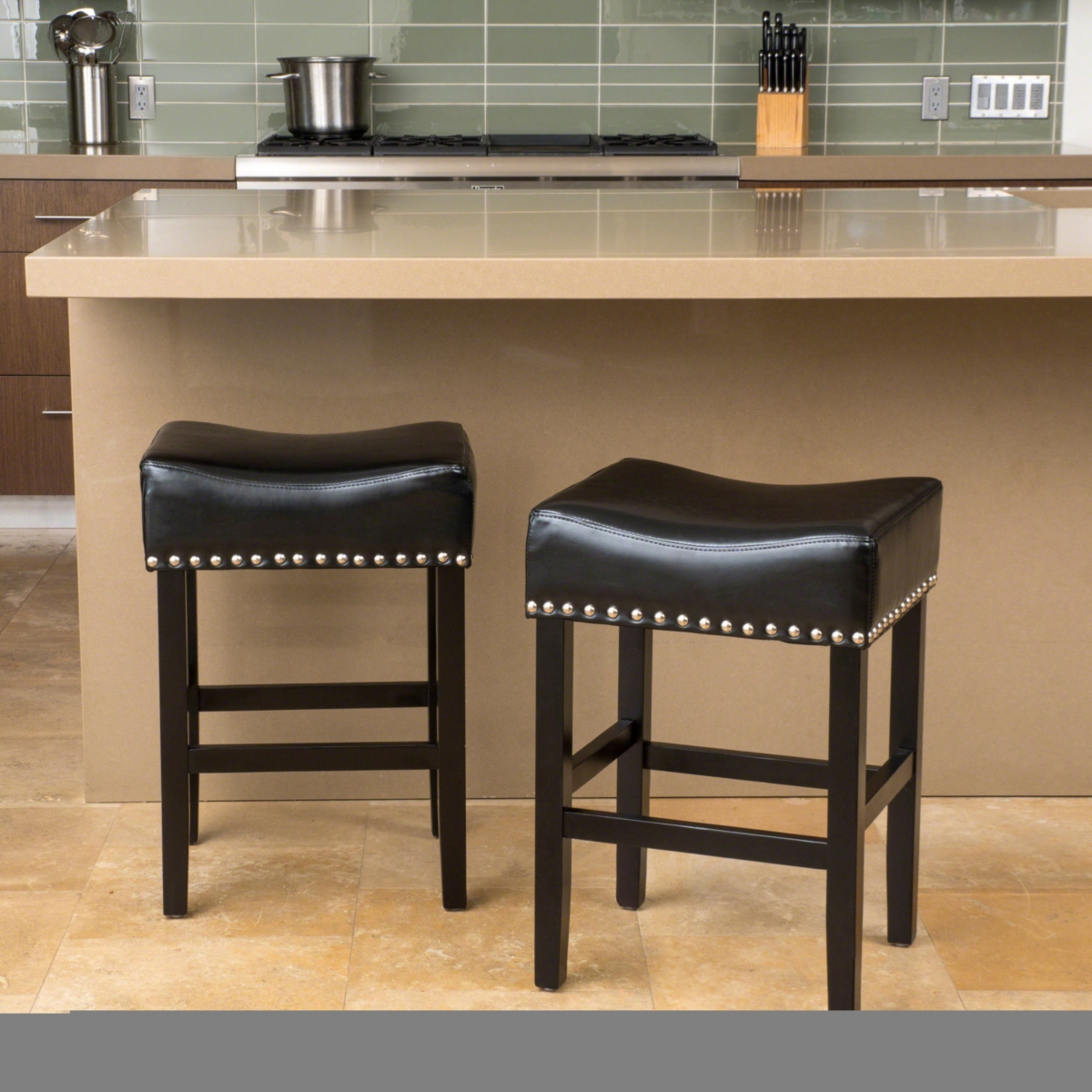 Click here for Streamdale 26" Backless Leather Counter Stool... prices