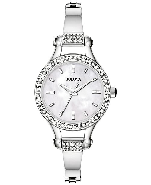 Bulova Women's Stainless Steel Bracelet Watch 96L128 & Reviews - All ...