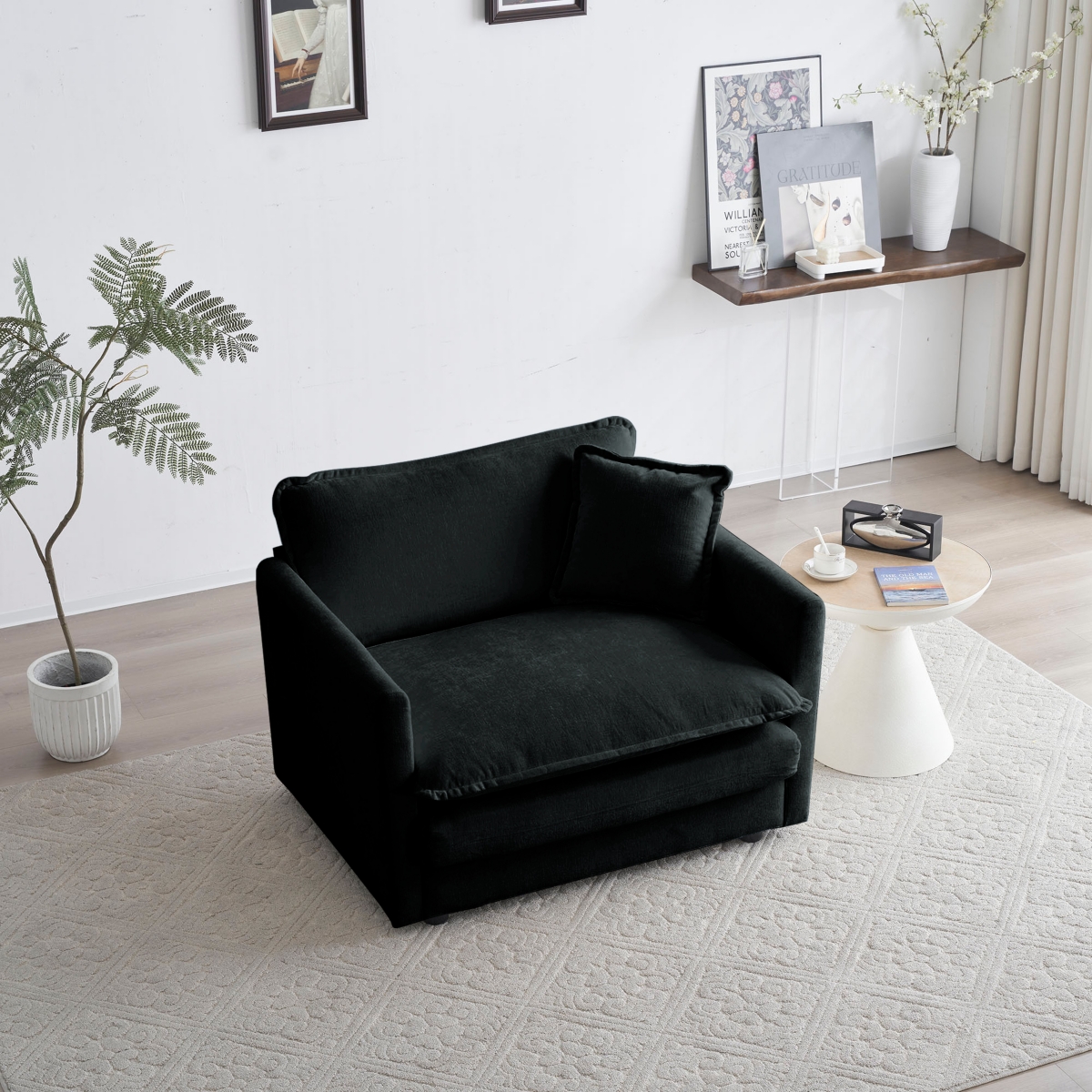 Click here for Streamdale Furniture Comfy Single Armchair  Black... prices