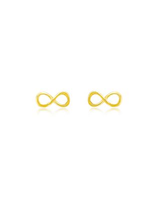Etoielle Yellow Gold Tone Infinity Studs - Macy's