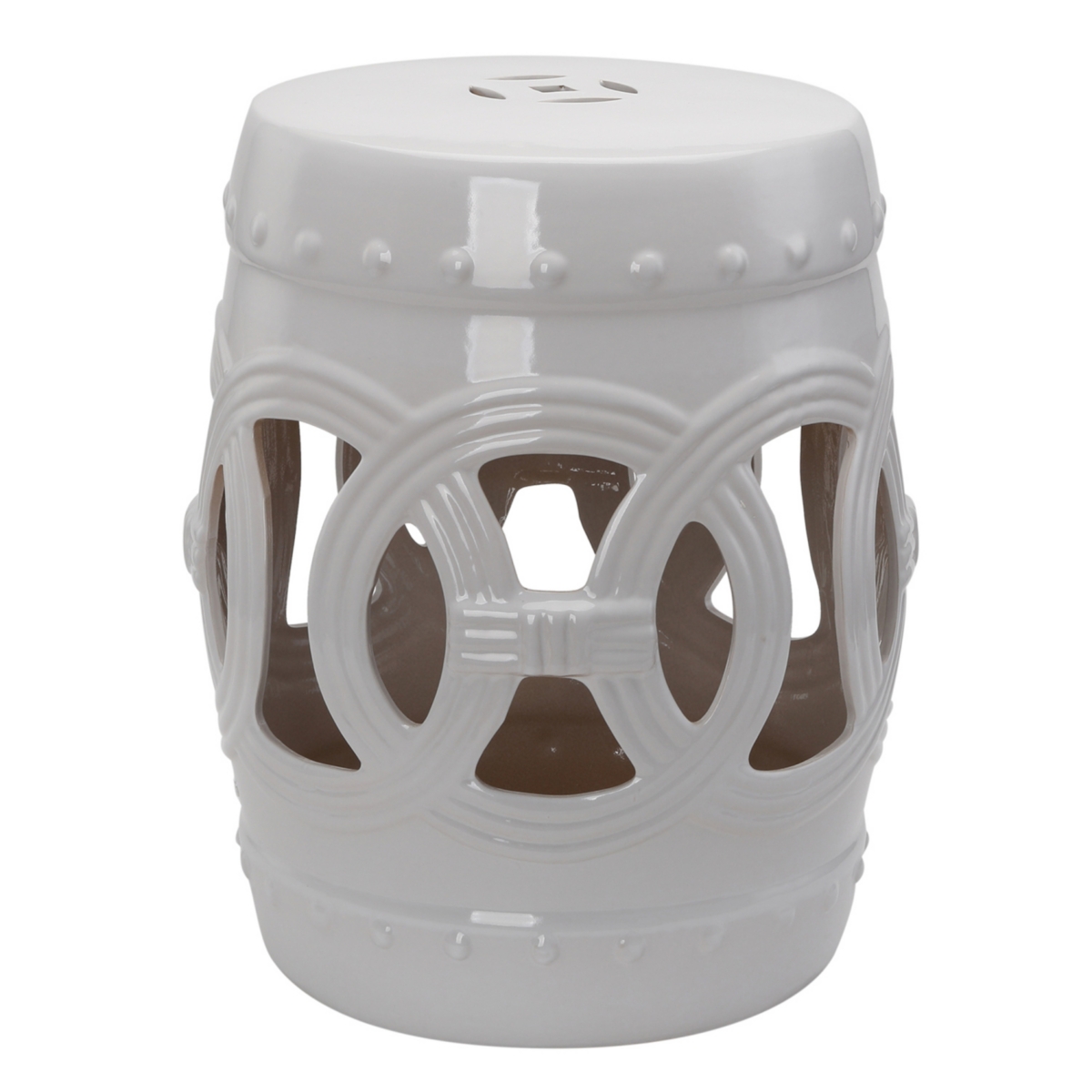 Click here for 14" Ceramic Garden Stool: Knotted Ring Design... prices